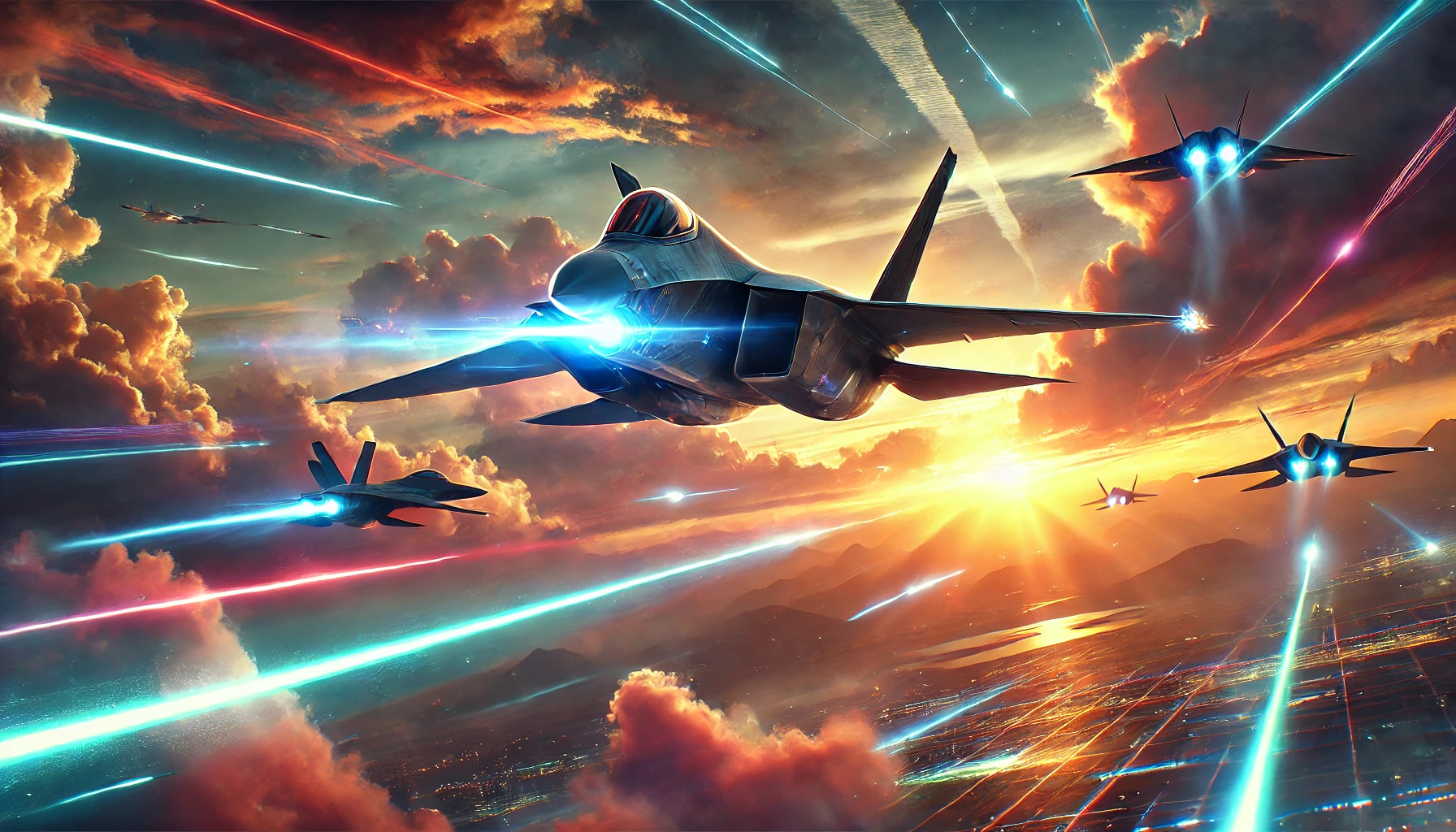 Evolution of Fighter Jets - Custom Flag Nation