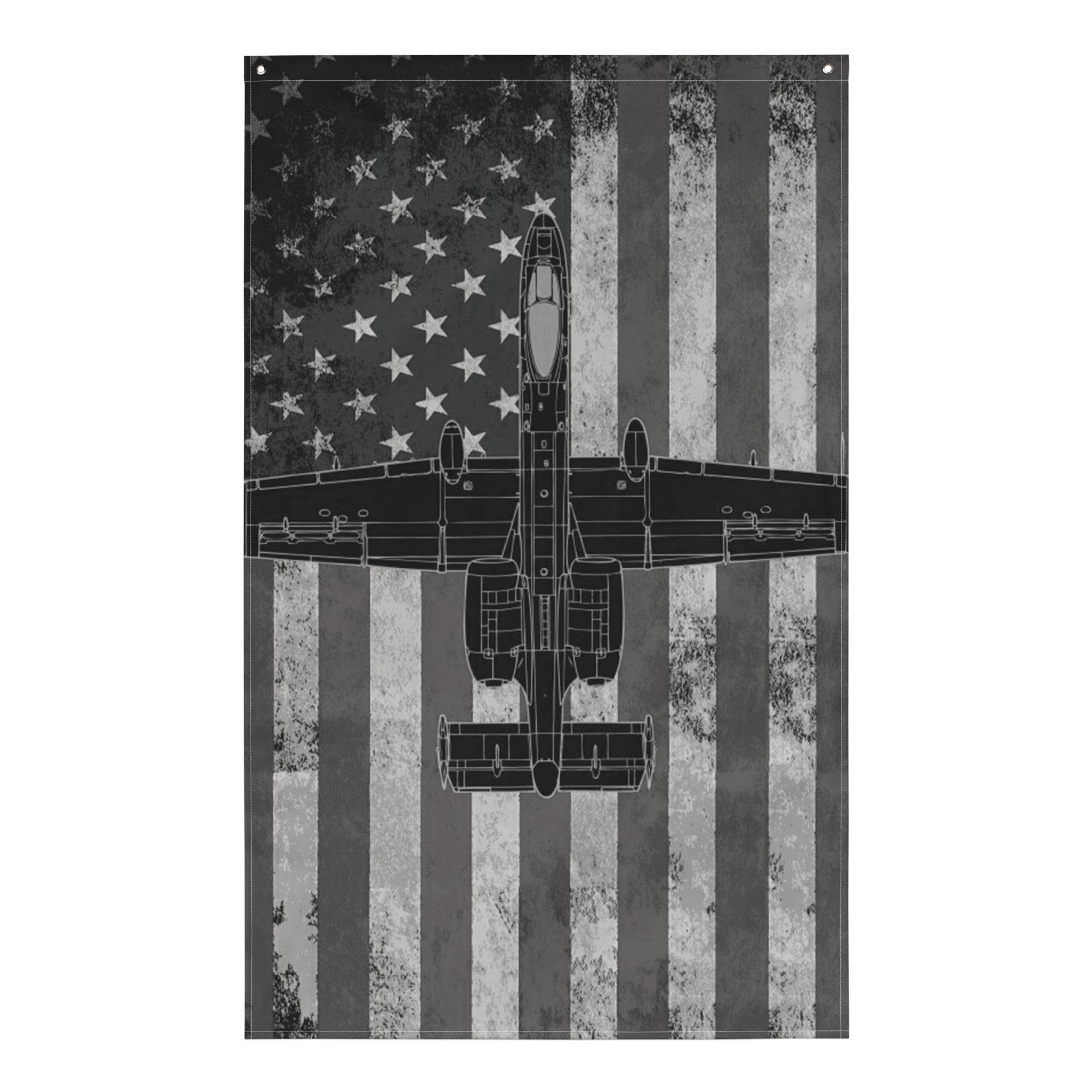 A-10 Warthog Airplane Flag (Shadow) - Custom Flag Nation