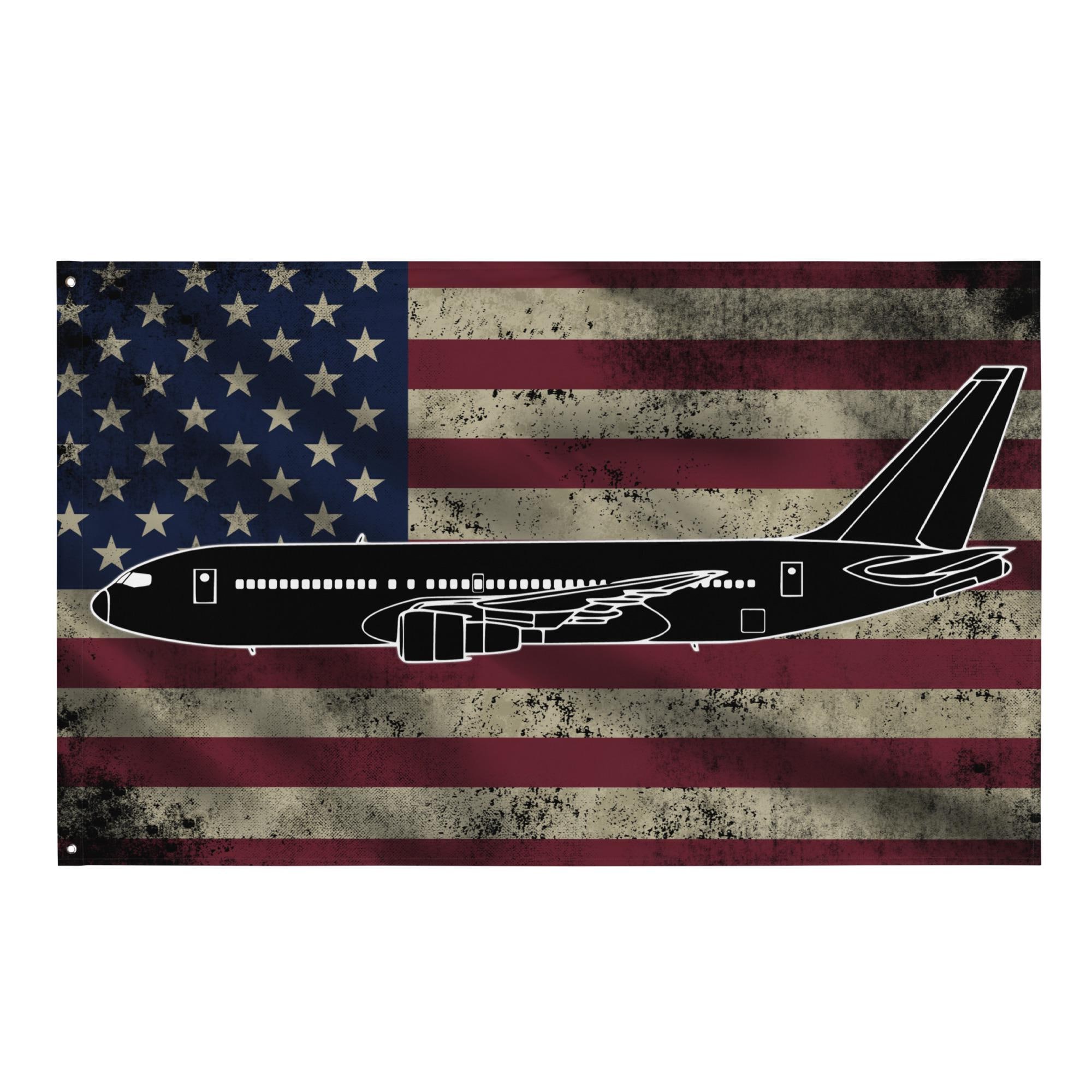 Boeing 767 Flag Boeing 767 Aircraft Flag | Aviation Wall Decor by ...