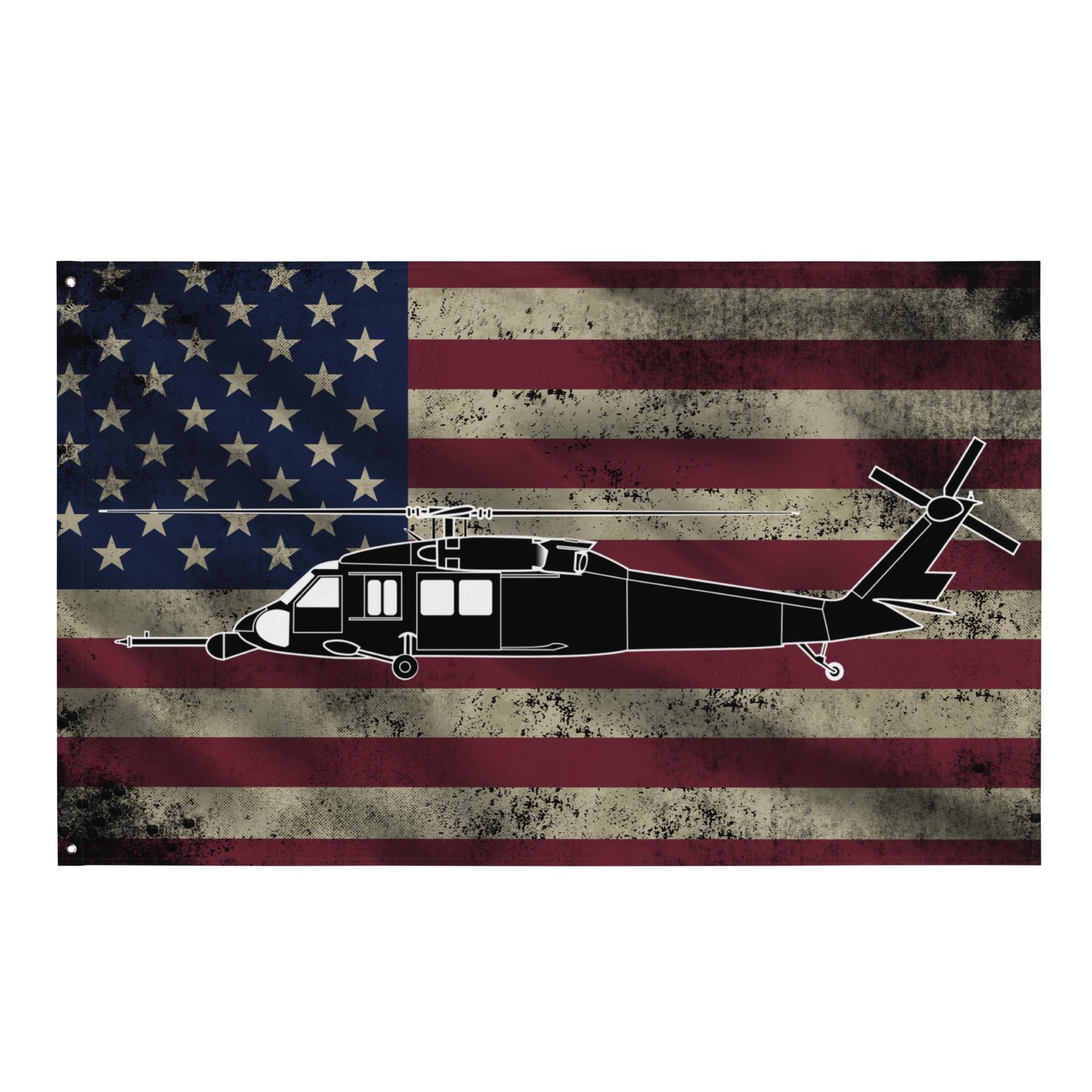 HH-60 Pave Hawk Helicopter Flag (Side) - Custom Flag Nation